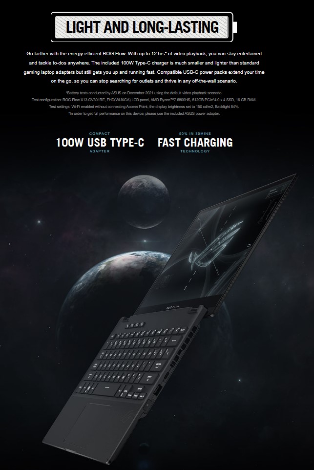 Asus ROG Flow X13 13.4" WUXGA IPS 120Hz Touch AMD Ryzen 7 6800HS 16GB ...